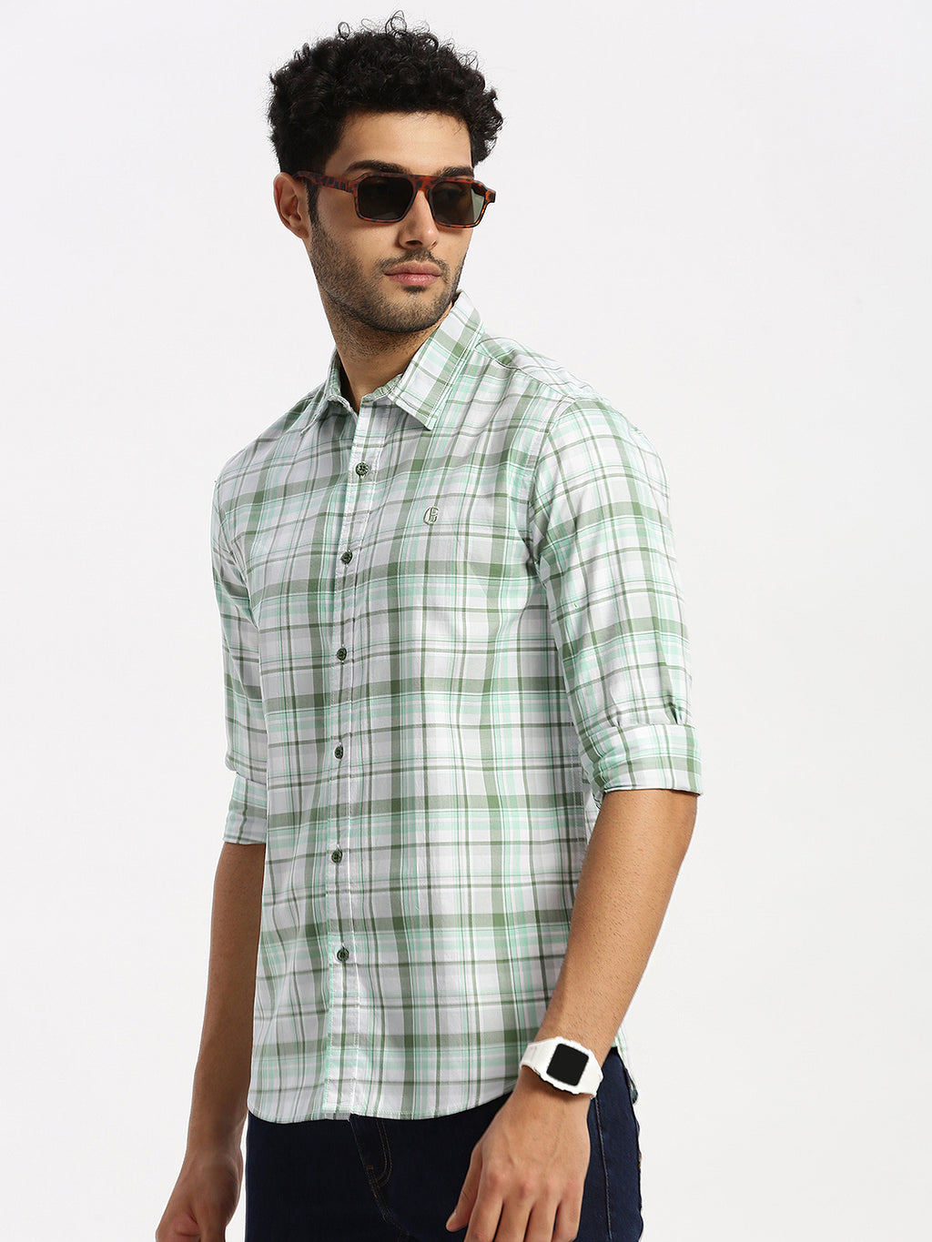 Prepy Cool Green Cotton Checkered Shirt – gritandflair